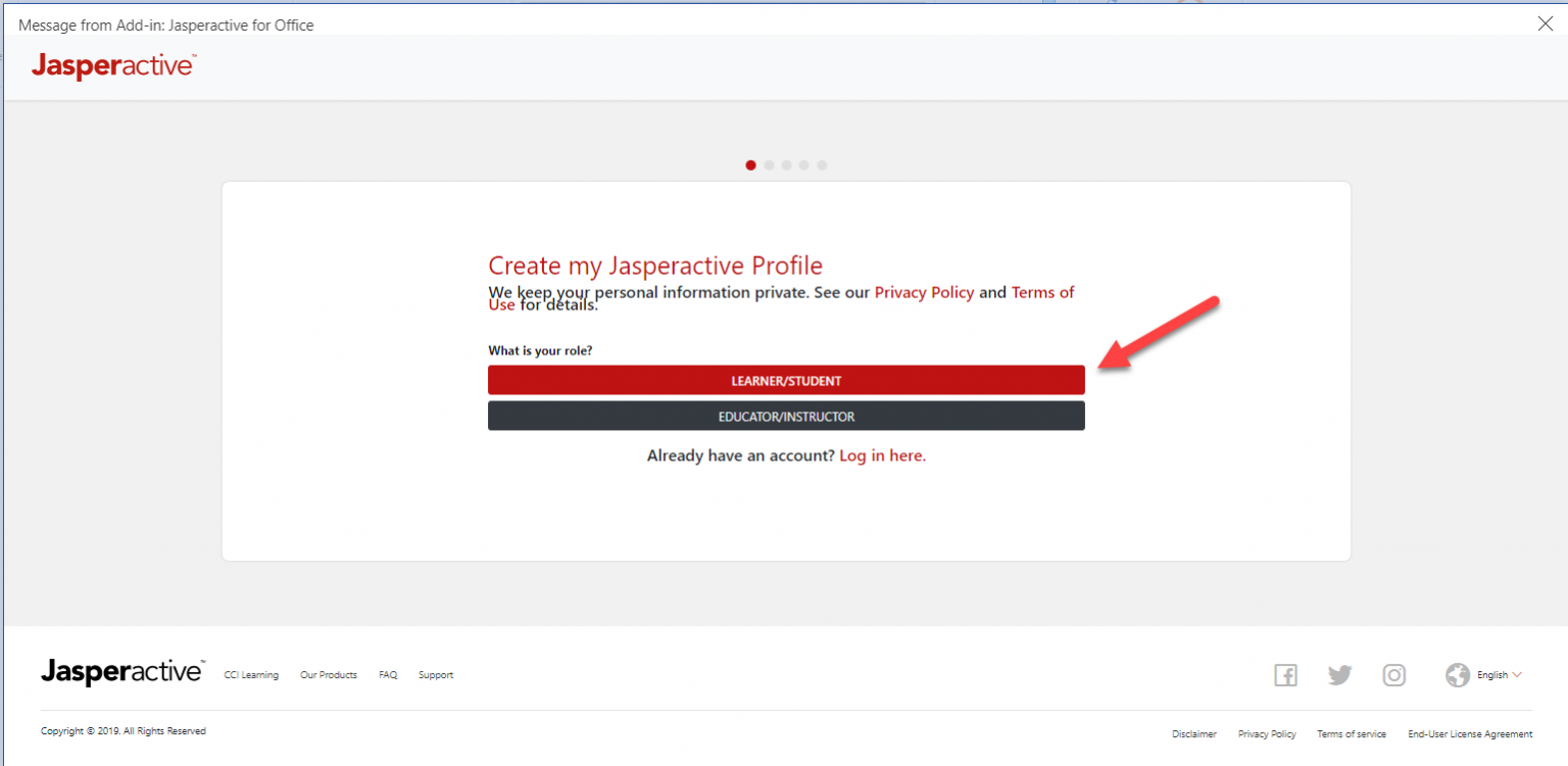 Jasperactive MOS online Login - CCI Academy